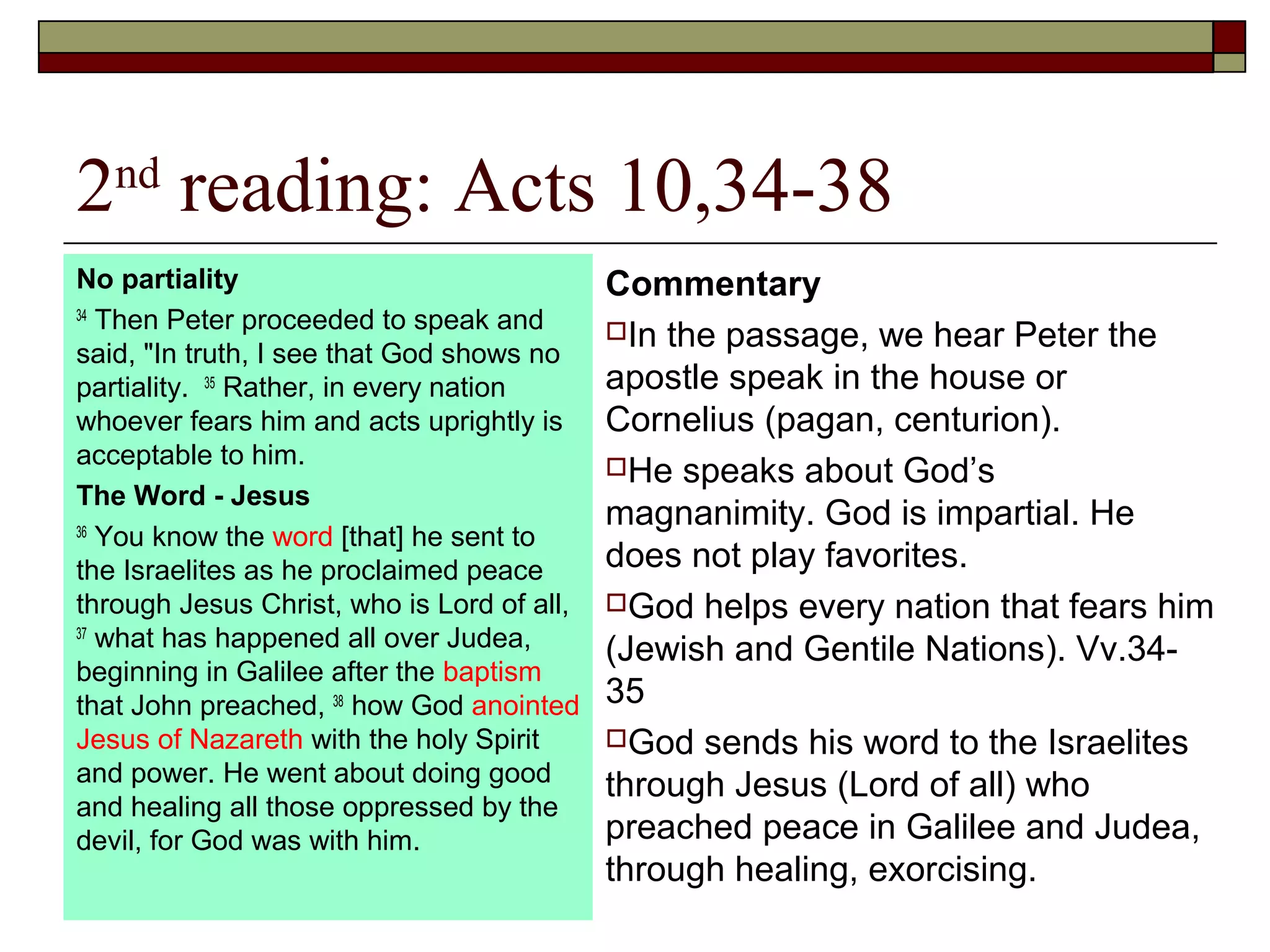 Liturgical Bible Study - Baptism of the Lord Cycle B | PPT