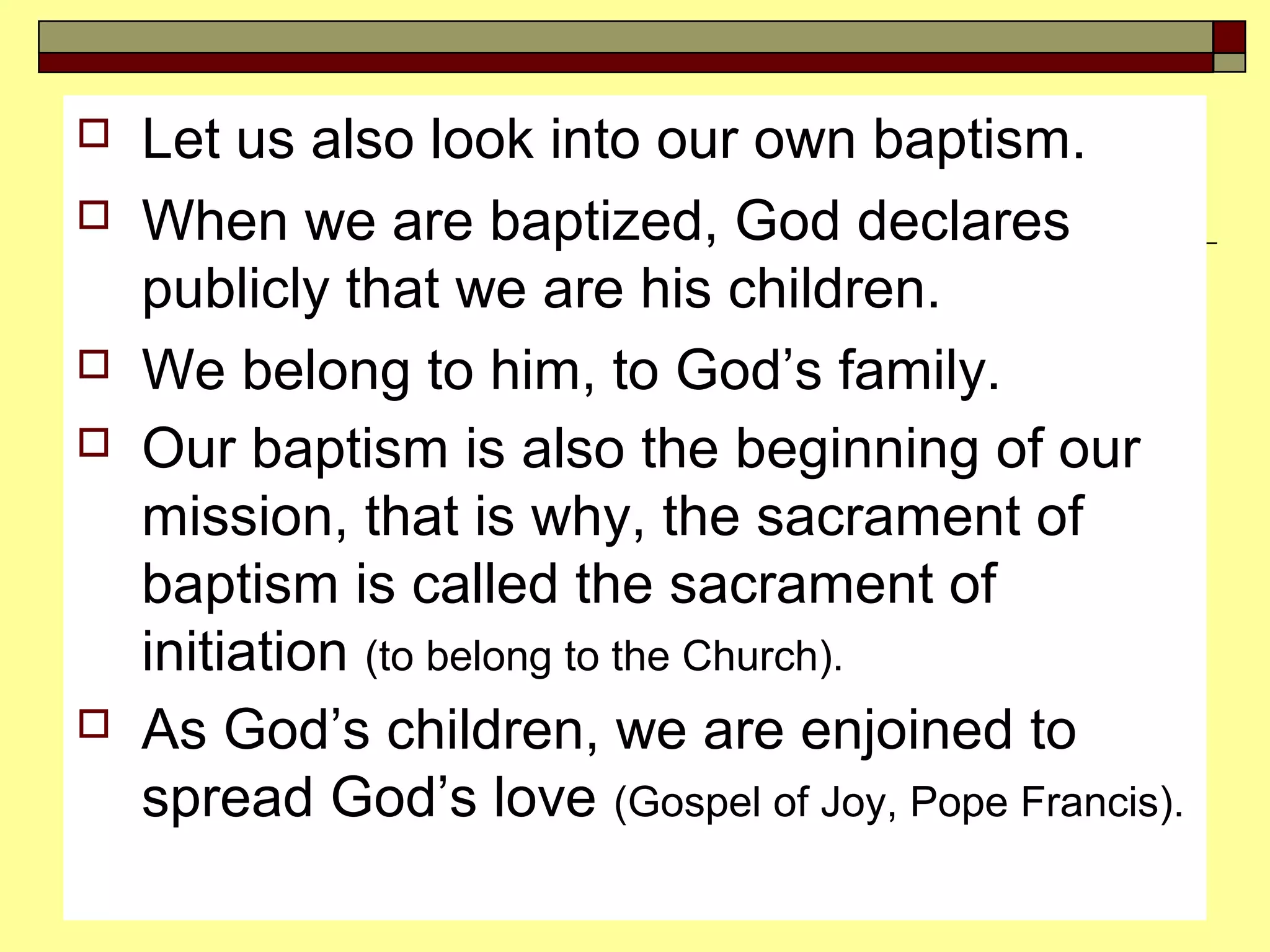 Liturgical Bible Study - Baptism of the Lord Cycle B | PPT