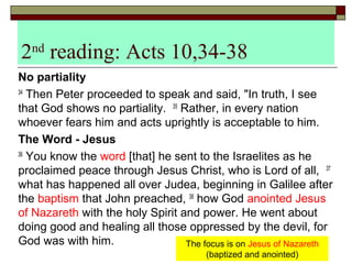 Liturgical Bible Study - Baptism of the Lord Cycle B | PPT