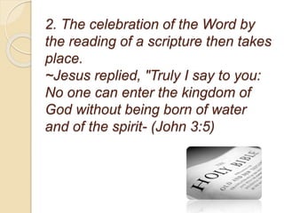 Baptism ritual structure and symbols | PPTX