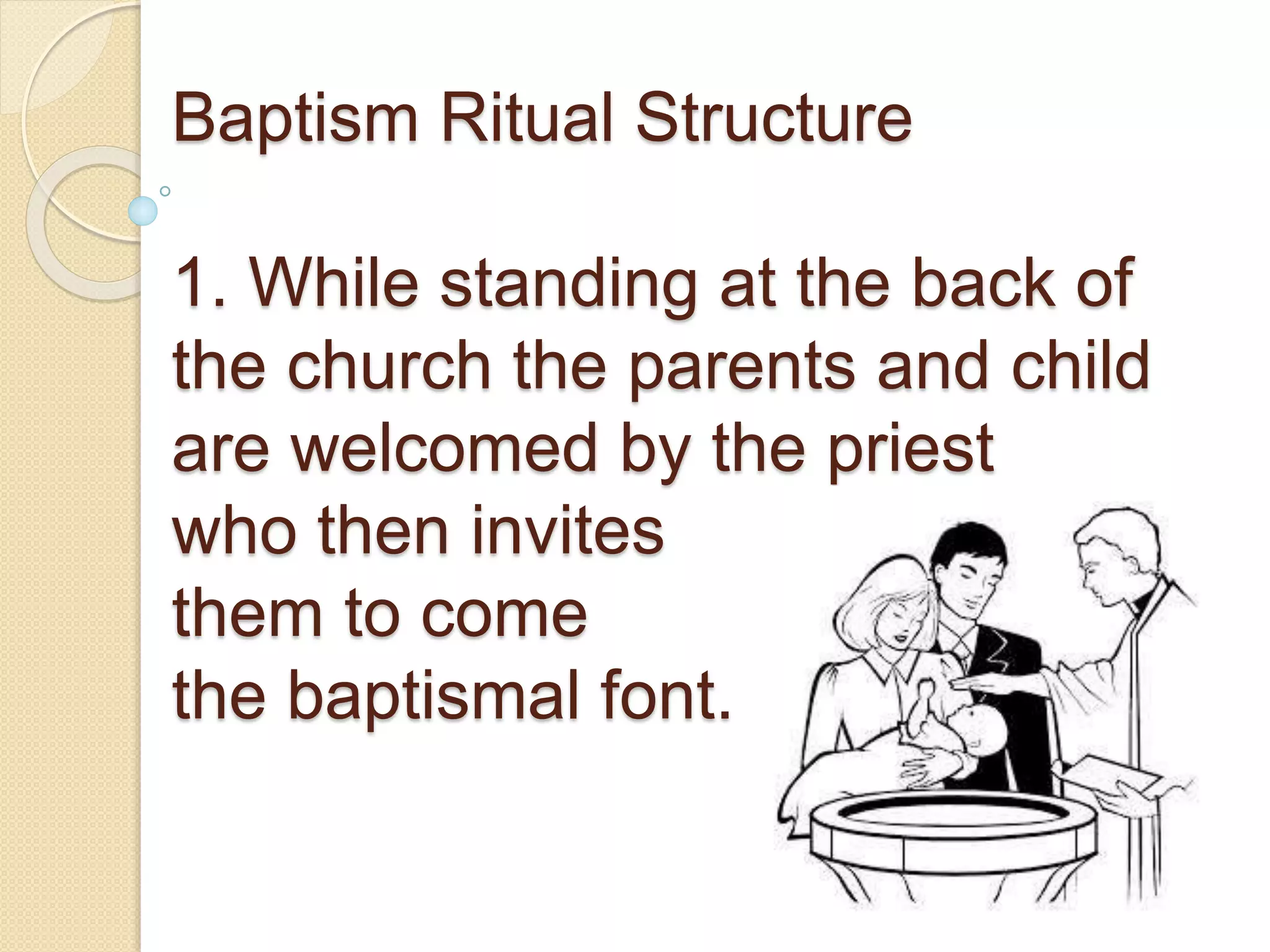 Baptism ritual structure and symbols | PPT