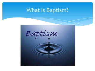 Baptism Seminar: Provided by Pastor Bob Krueger of Immanuel Lutheran ...