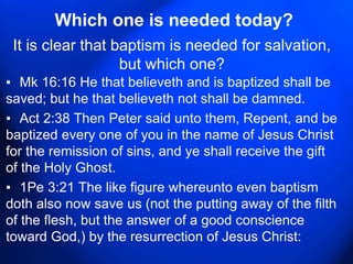 Baptisms found in the bible | PPTX