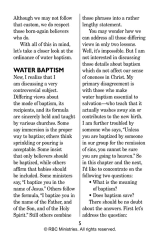 Baptism The Lords Supper | PDF
