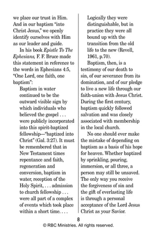 Baptism The Lords Supper | PDF