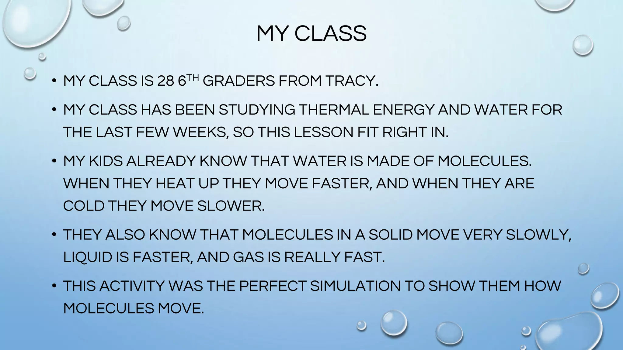Water Molecules in Motion | PPTX