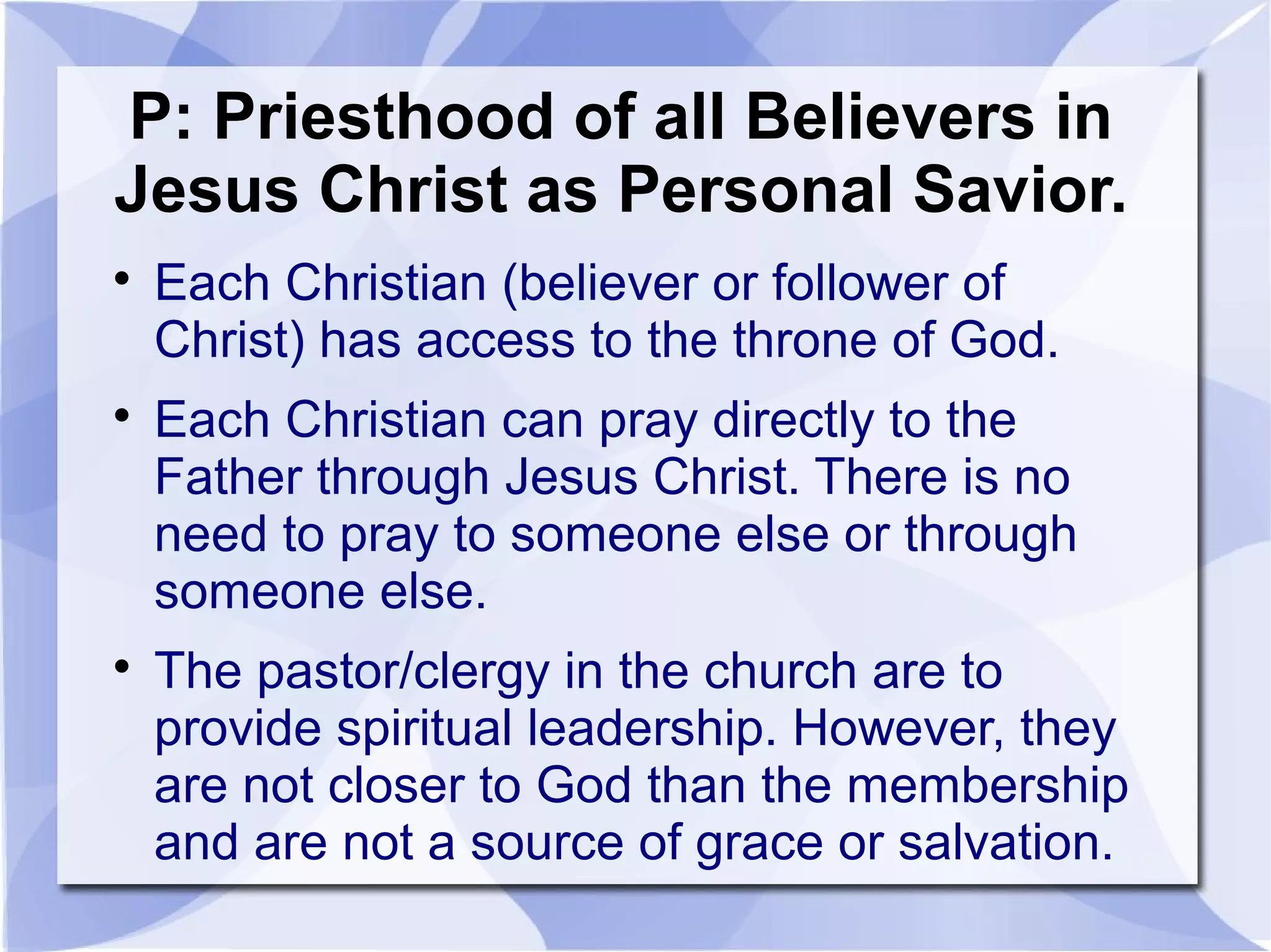 Baptist Distinctives... Brief Overview | PPT