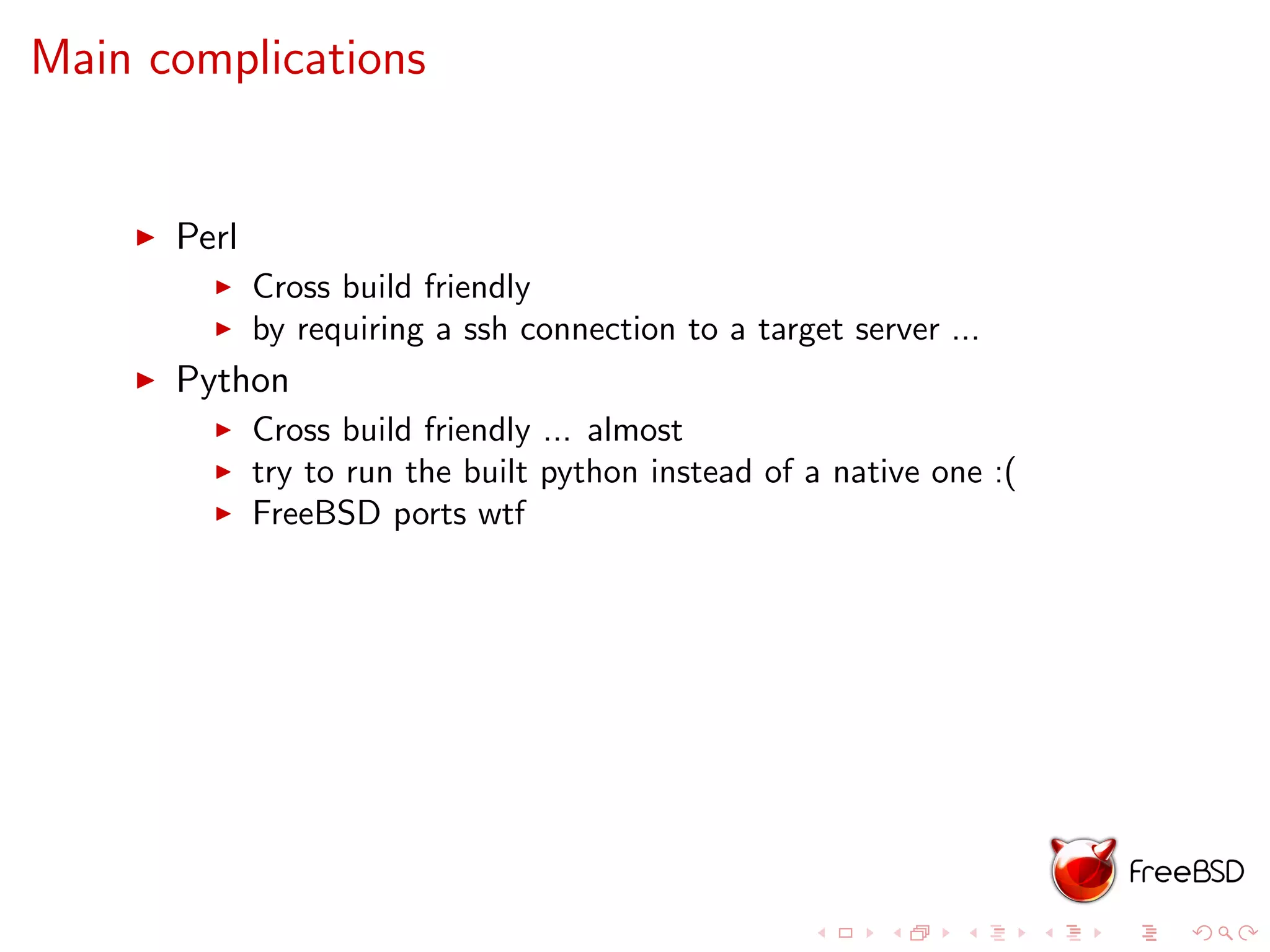 Cross Building the FreeBSD ports tree by Baptiste Daroussin | PPT