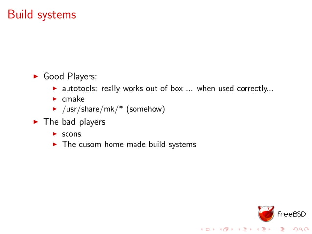Cross Building the FreeBSD ports tree by Baptiste Daroussin | PPT
