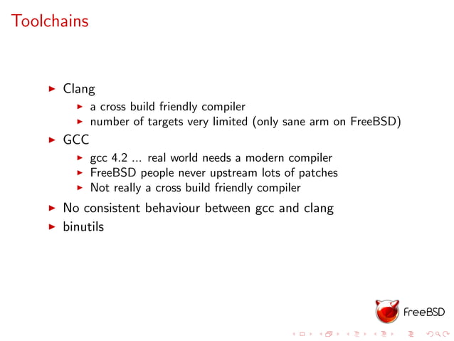 Cross Building the FreeBSD ports tree by Baptiste Daroussin | PPT