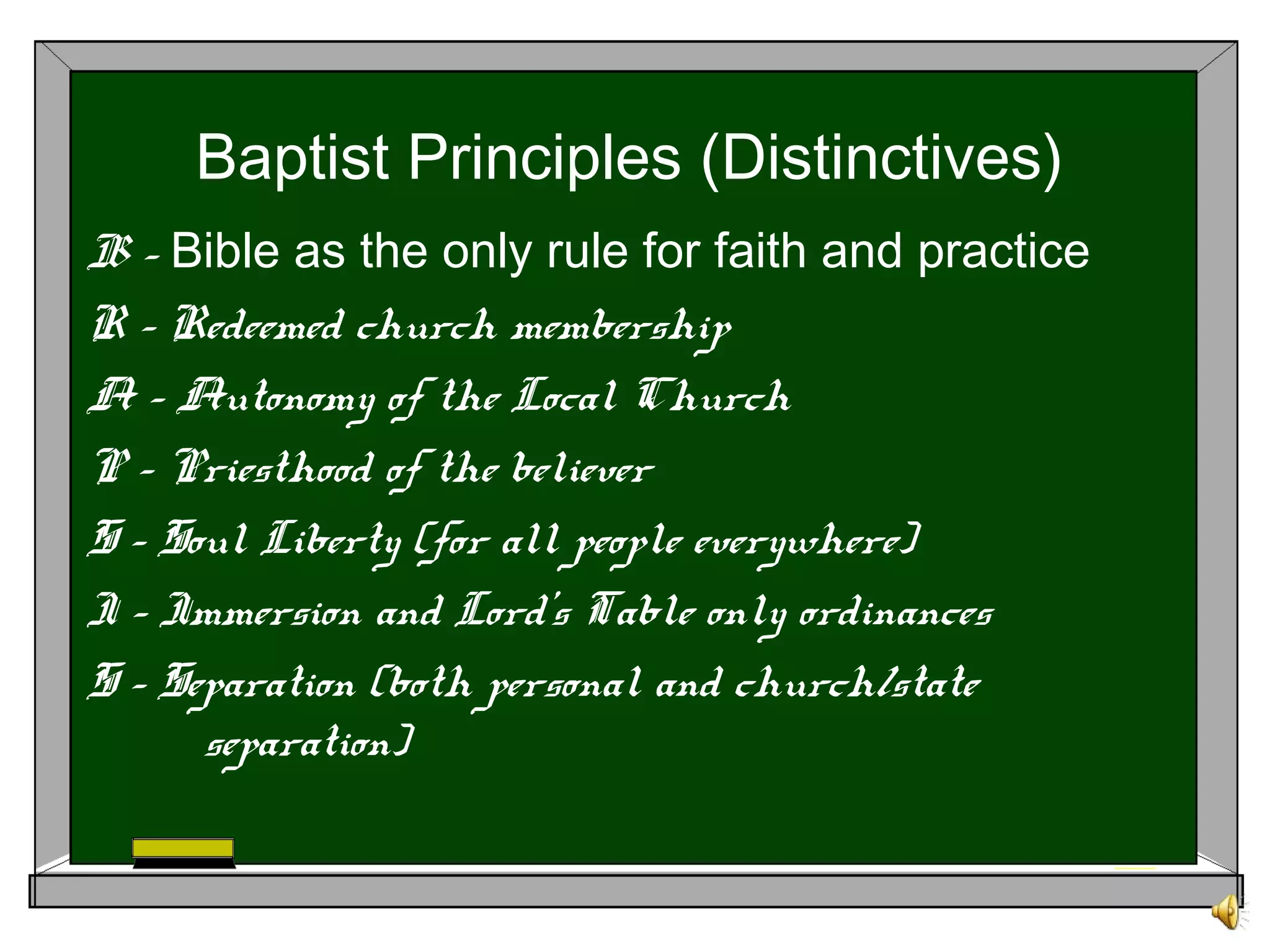 Baptist history ppt 1 a | PPT