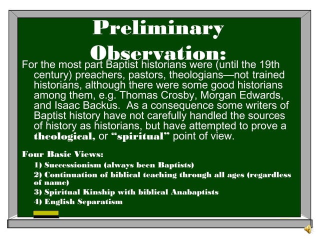 Baptist history ppt 1 b | PPT | Christianity | Religion & Spirituality