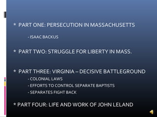 Baptist history ppt 4 a | PPT