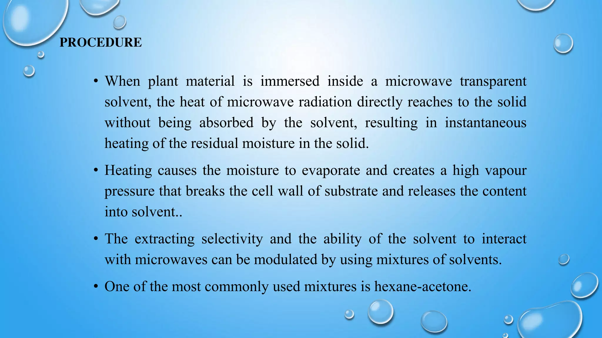 Microwave assisted extraction method | PPTX
