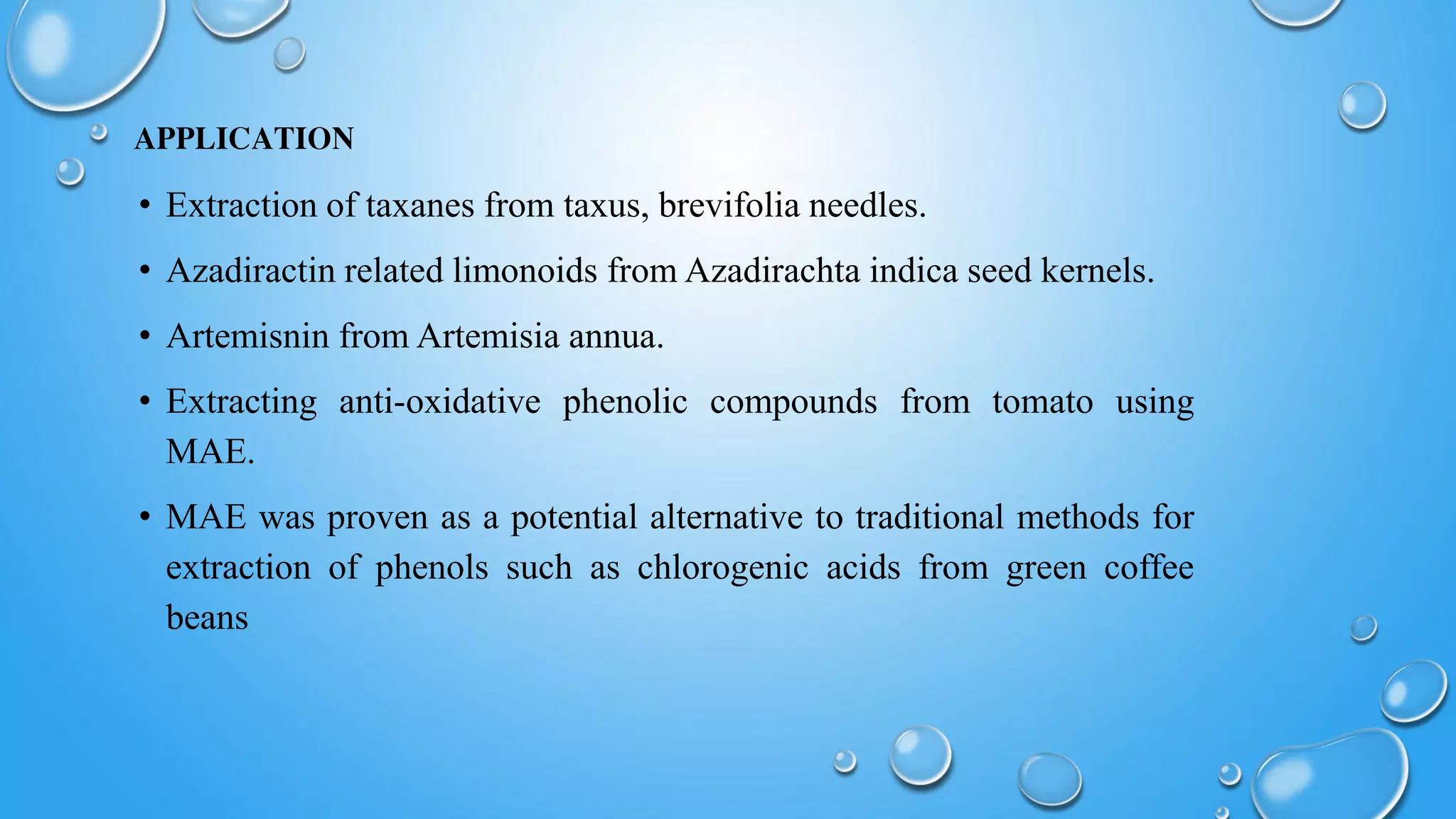 Microwave assisted extraction method | PPTX