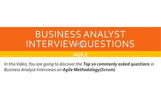 Ba questions v1 agile | PPTX | Business | Business and Finance