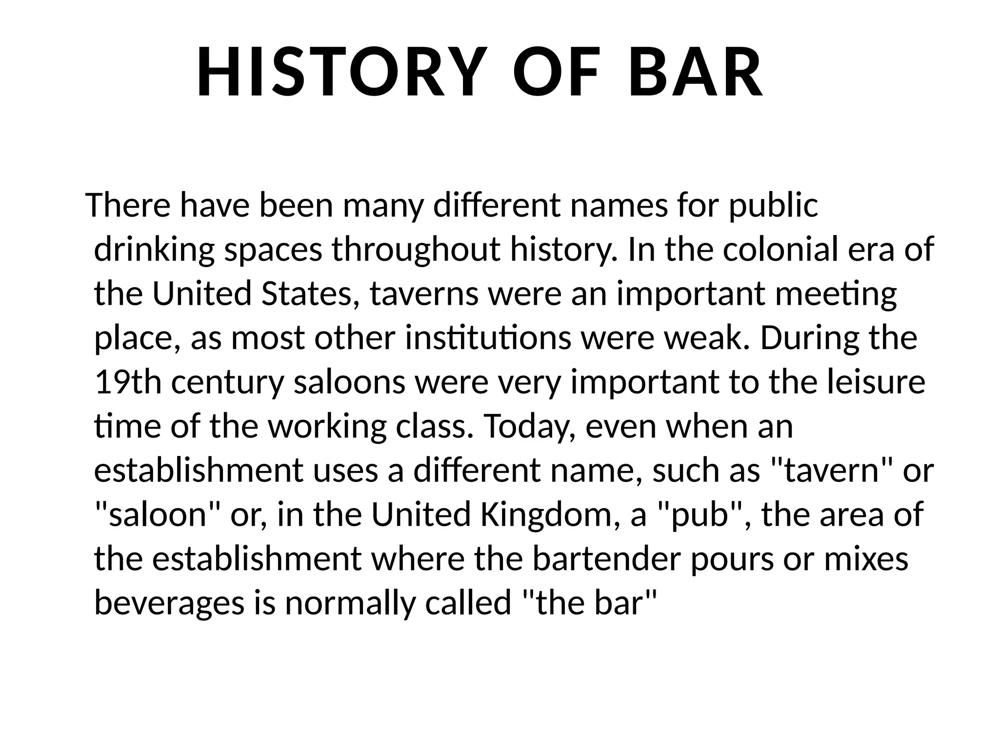 food and beverage BAR & TYPES OF PPT.pptx