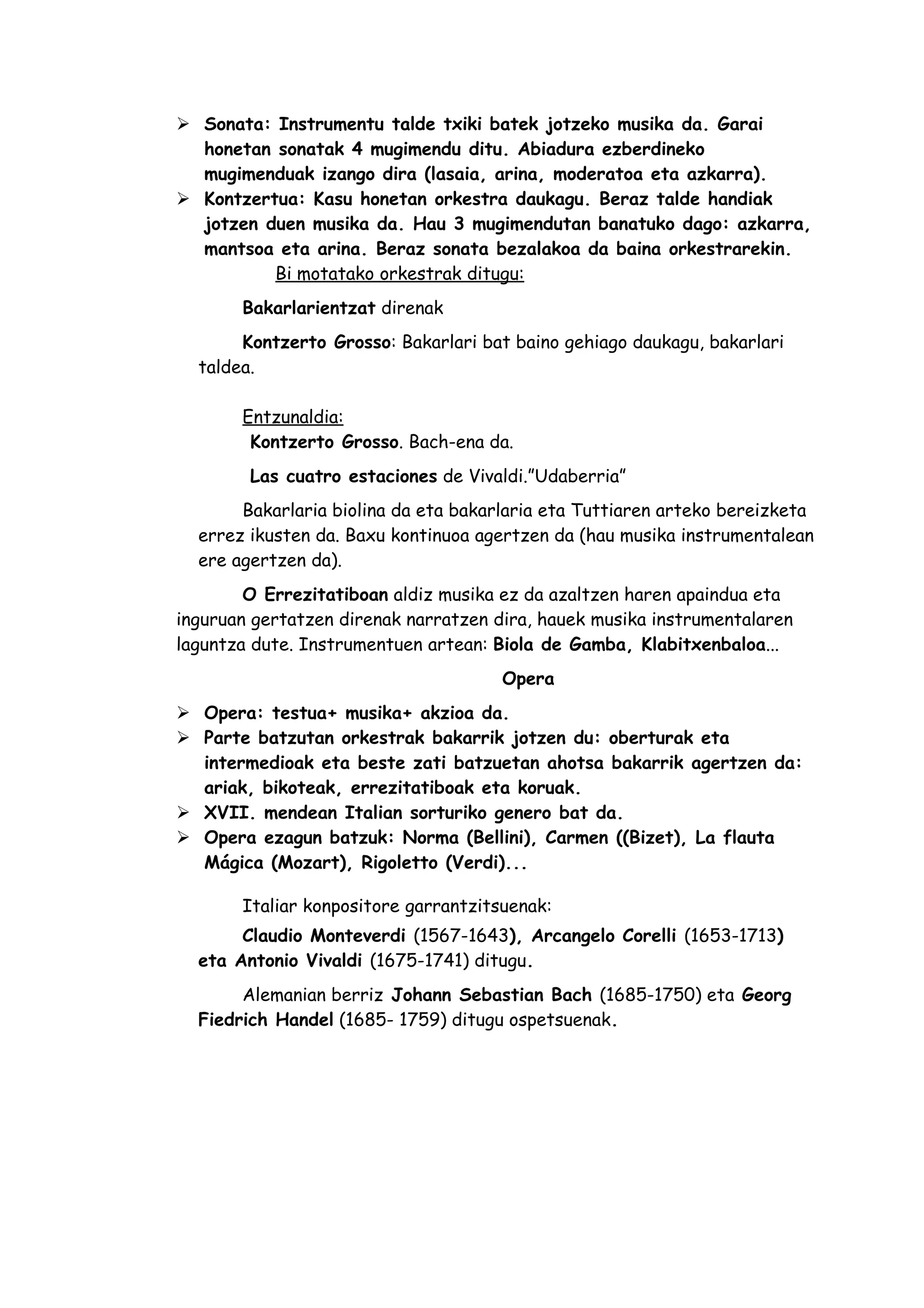 Barroko garaiko musika | DOC