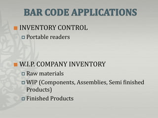Bar code-technology in tire industry | PPTX