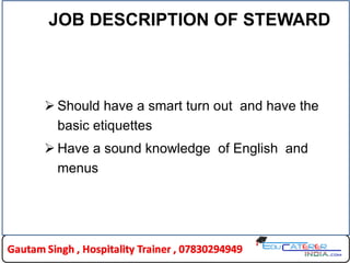 Bar staff job description specification | PDF