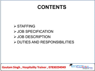 Bar staff job description specification | PDF