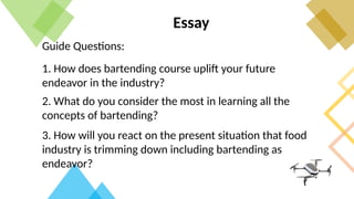 Bartending grade 8 first quarter lesson 1 | PPTX
