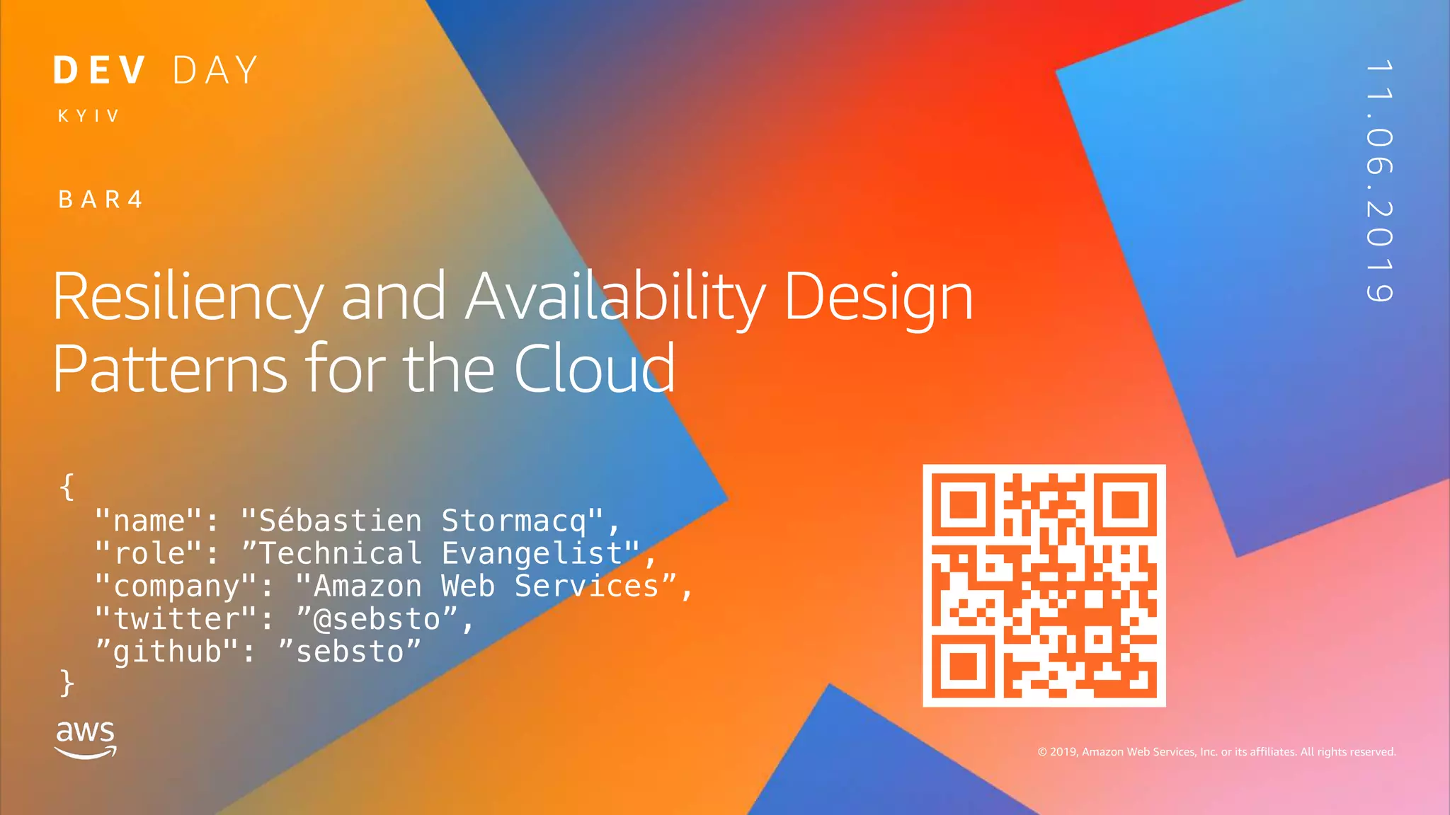 "Resiliency and Availability Design Patterns for the Cloud", Sebastien Stormacq, AWS Dev Day ...
