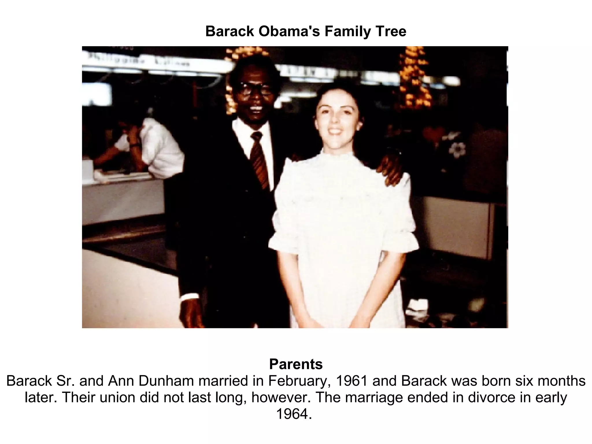Barack Obama Family Tree | PPT