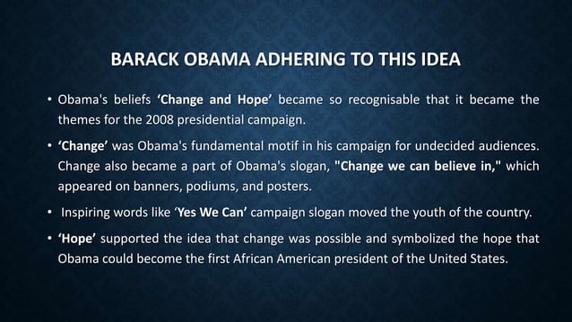 Barack obama presidential campaign '08 | PPTX | Elections | Politics