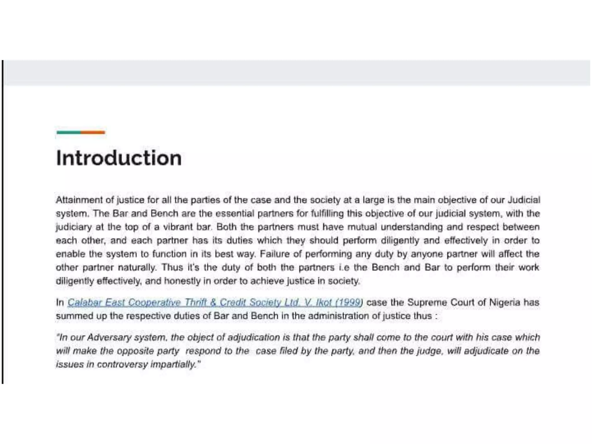 Bar and bench | PPTX