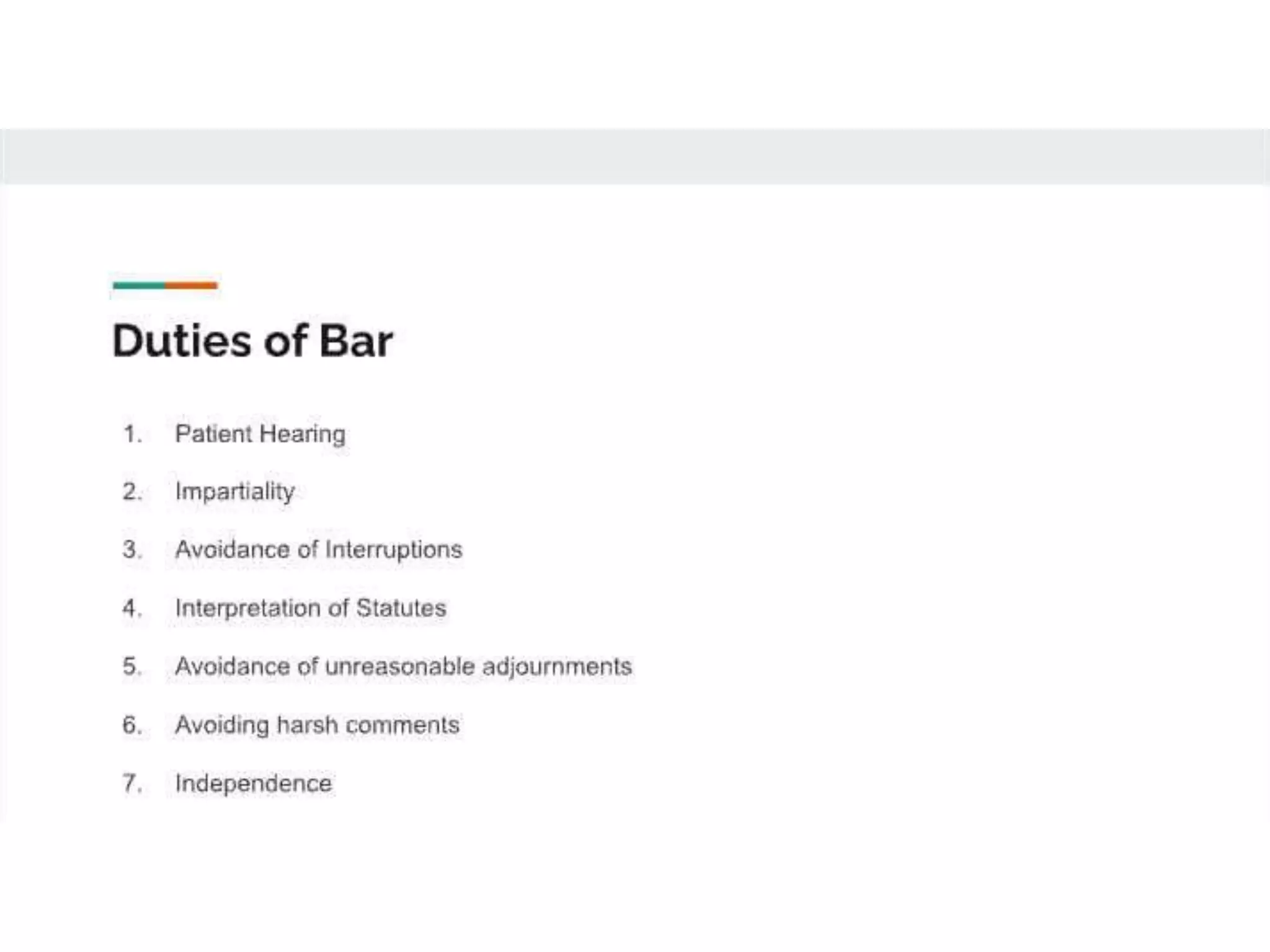 Bar and bench | PPTX