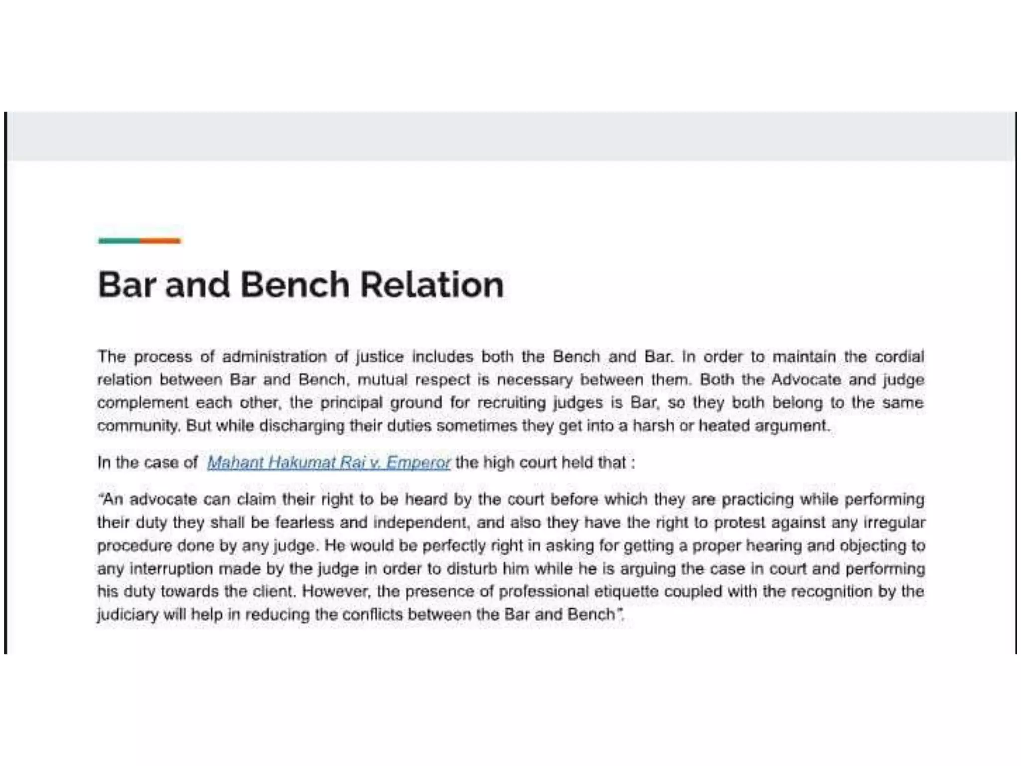 Bar and bench | PPTX