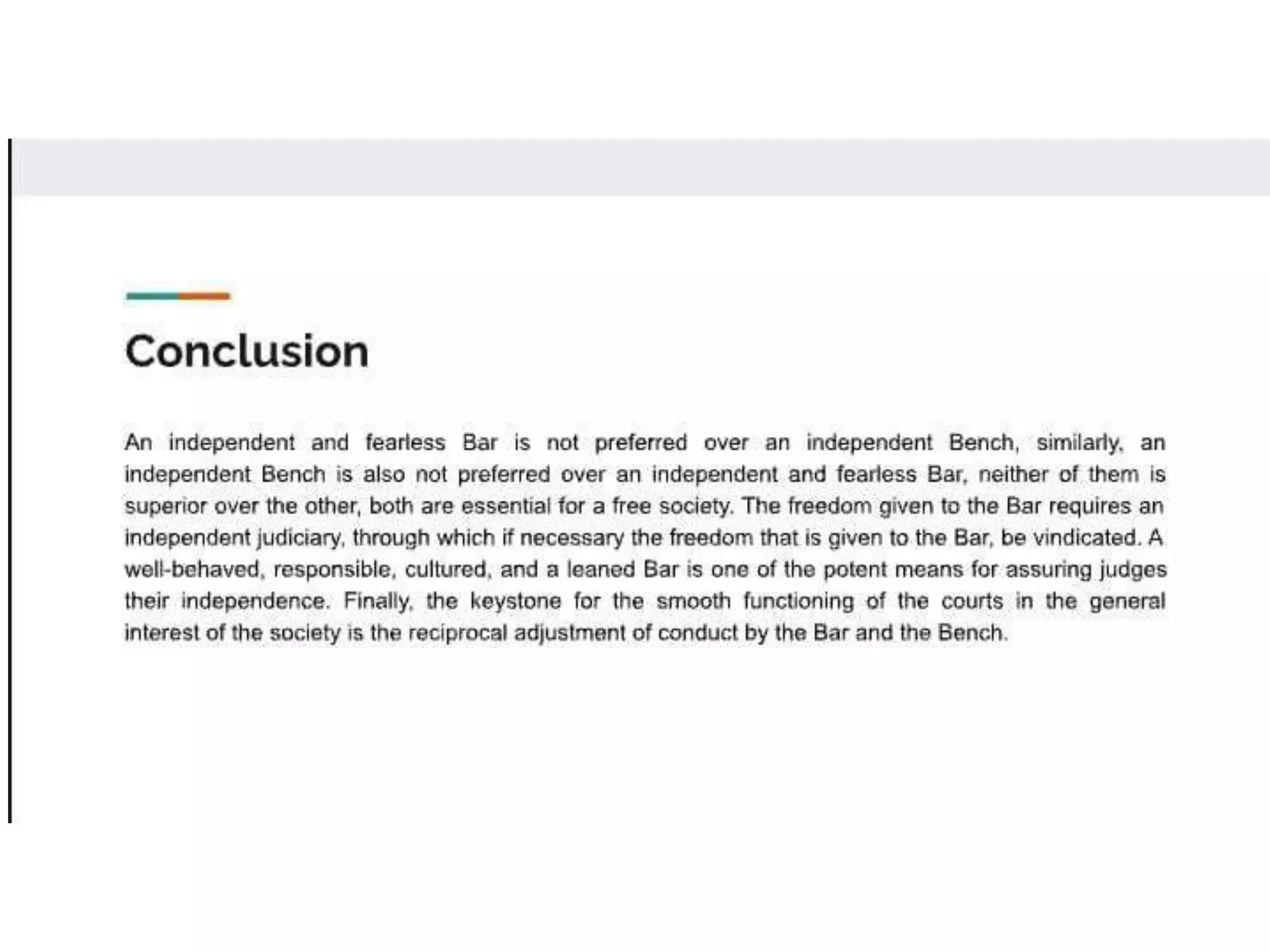 Bar and bench | PPTX