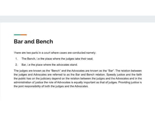 Bar and bench | PPTX