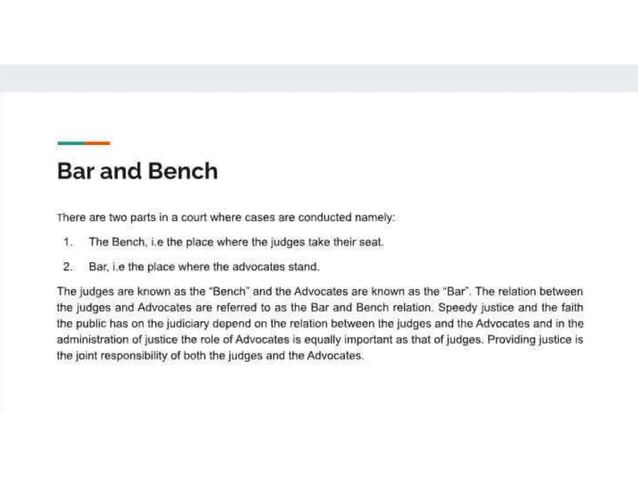 Bar and bench | PPTX