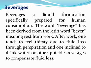 Bar and beverages | PPTX