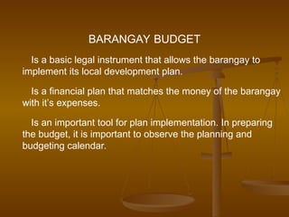 barangay budget 1, barangay budget, barangay budget.ppt