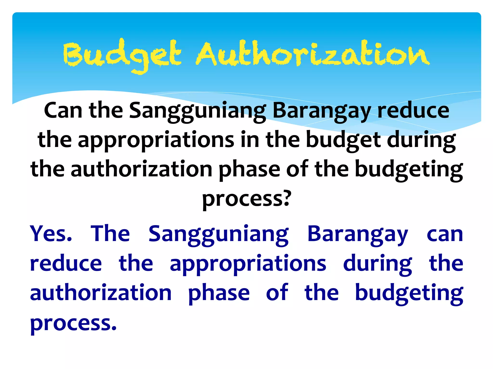 Barangay budgetary process | PDF | Business Accounting & Finance | Business