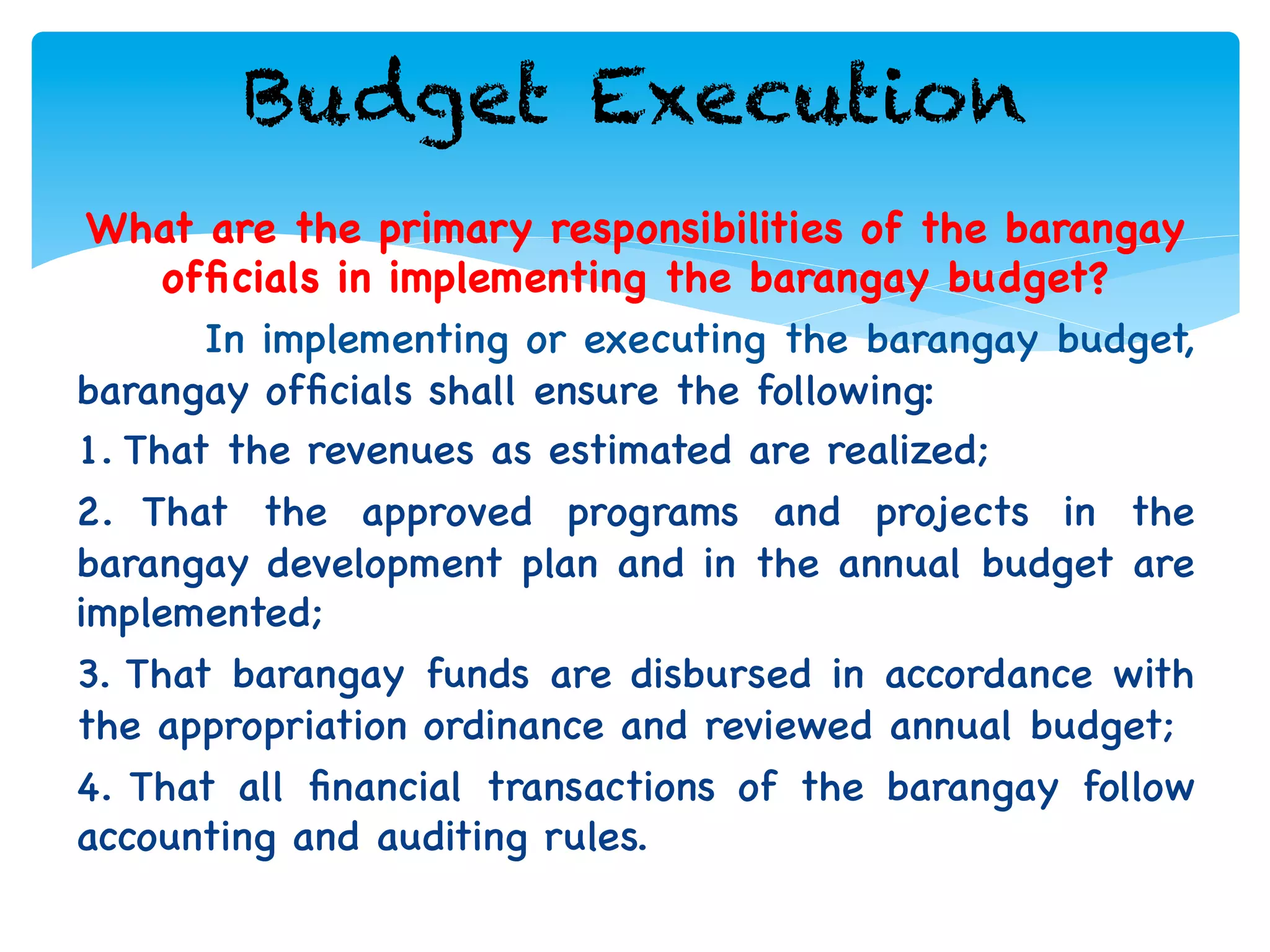Barangay budgetary process | PDF | Business Accounting & Finance | Business