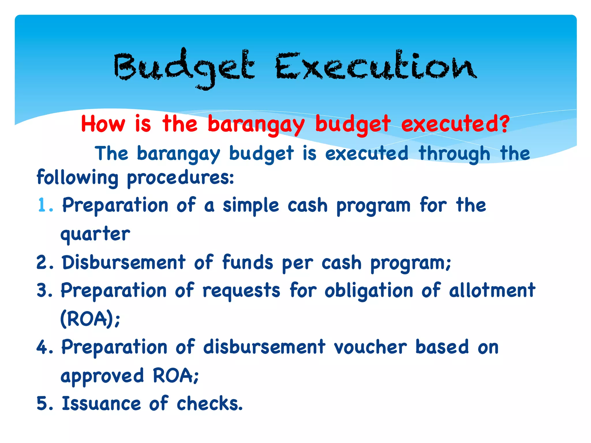 Barangay budgetary process | PDF | Business Accounting & Finance | Business