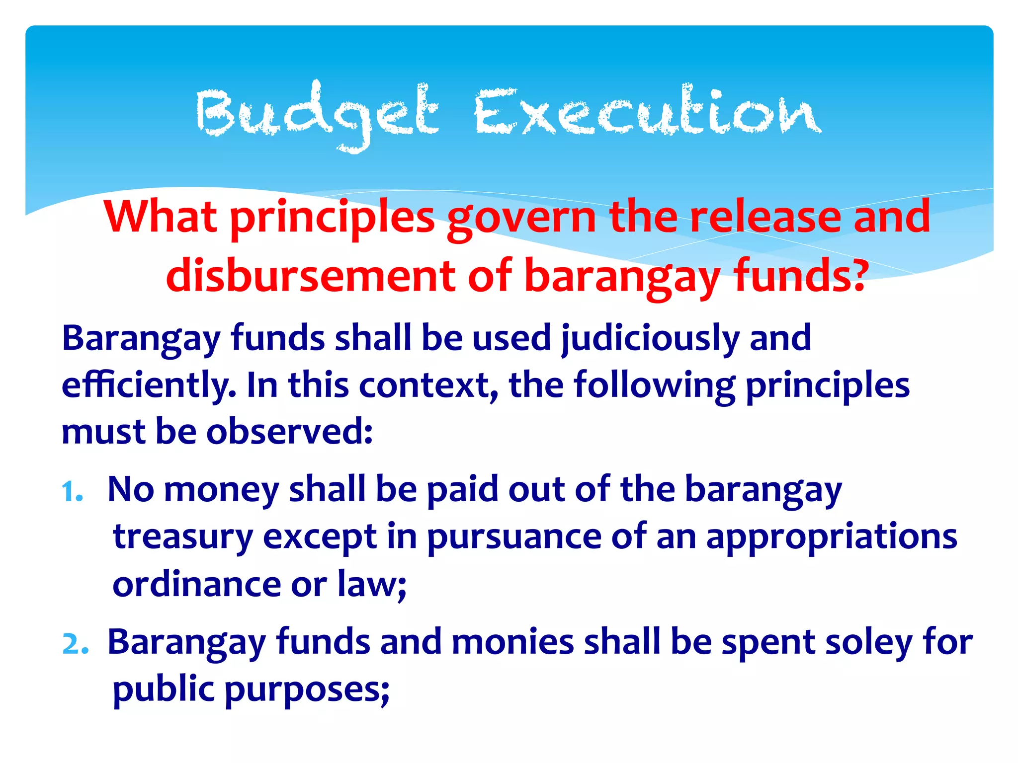 Barangay budgetary process | PDF