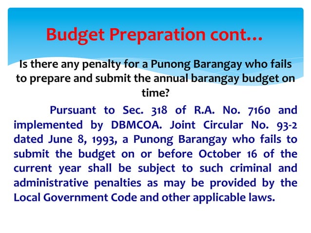 Barangay budgetary process | PDF | Business Accounting & Finance | Business