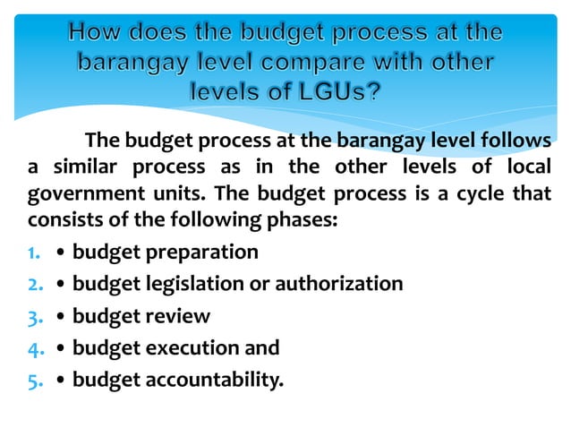 Barangay budgetary process | PDF | Business Accounting & Finance | Business