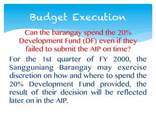 Barangay budgetary process | PDF