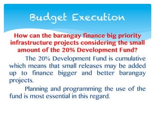 Barangay budgetary process | PDF