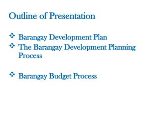Barangay Development Planning ---------- | PPT