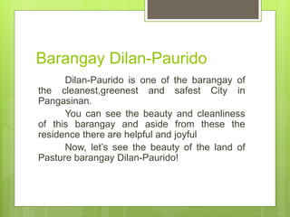 Barangay dilan paurido | PPT