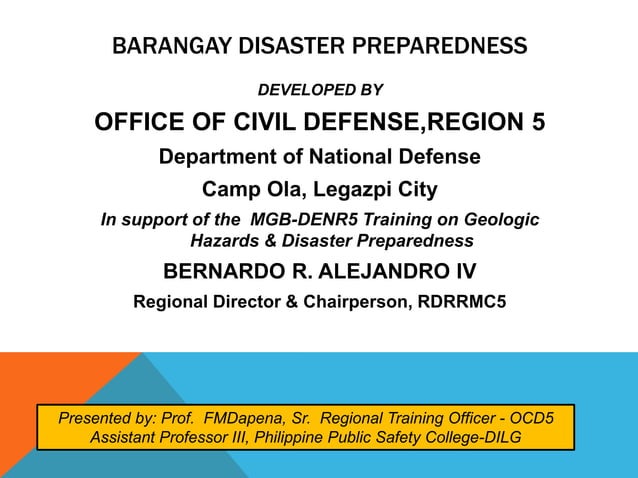 barangay_disaster_preparedness.pptx | Civil Engineering Industry ...