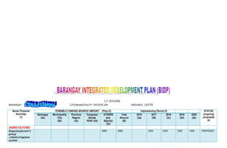 Barangay integrated development plan | DOCX