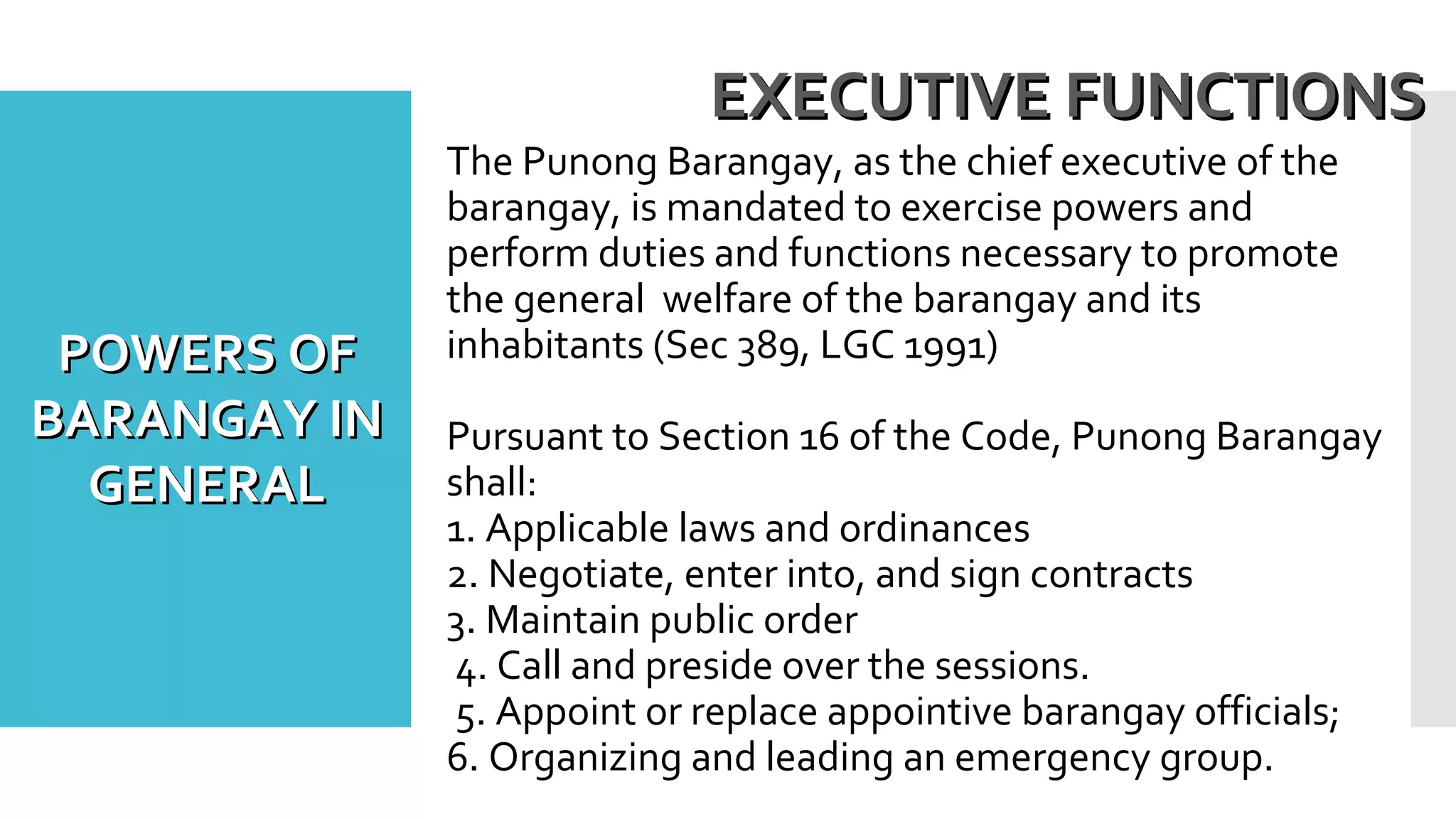 Barangay Local Government Unit | PPT